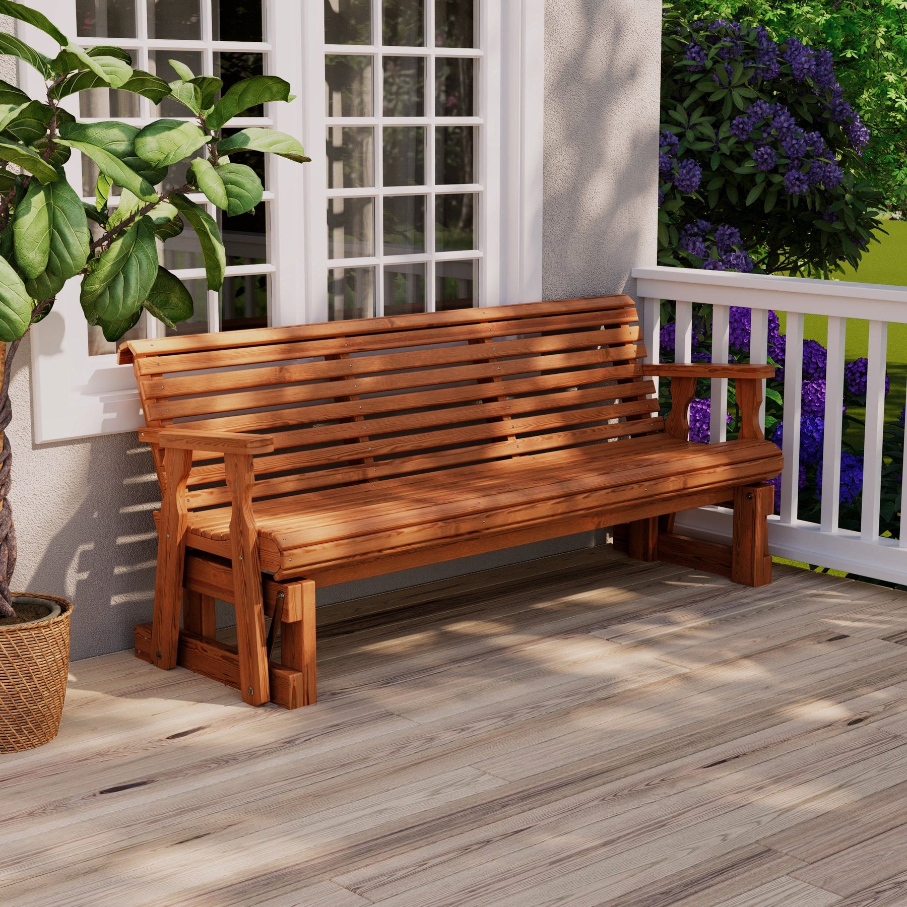 Amish Casual Heavy Duty Roll Back Porch Glider