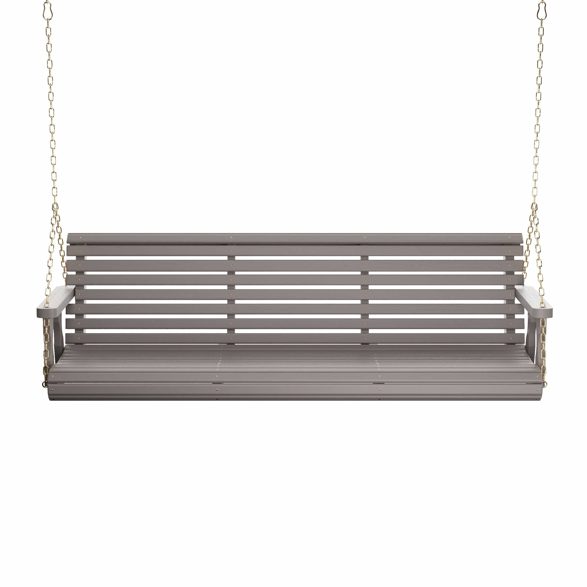 Amish Casual 6 Foot Roll Back Porch Swing in Grey Stain