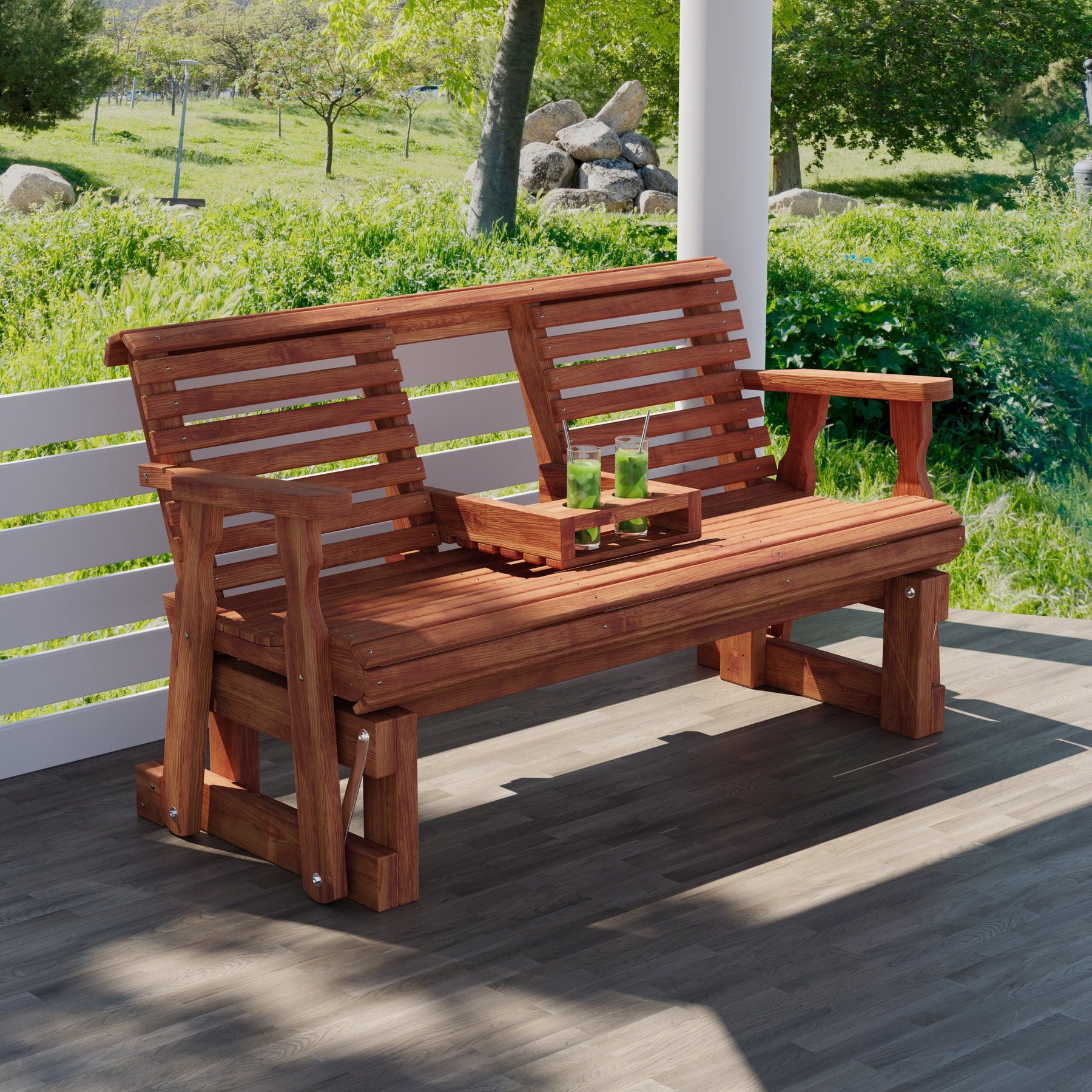 Wooden Porch Gliders & Glider Benches