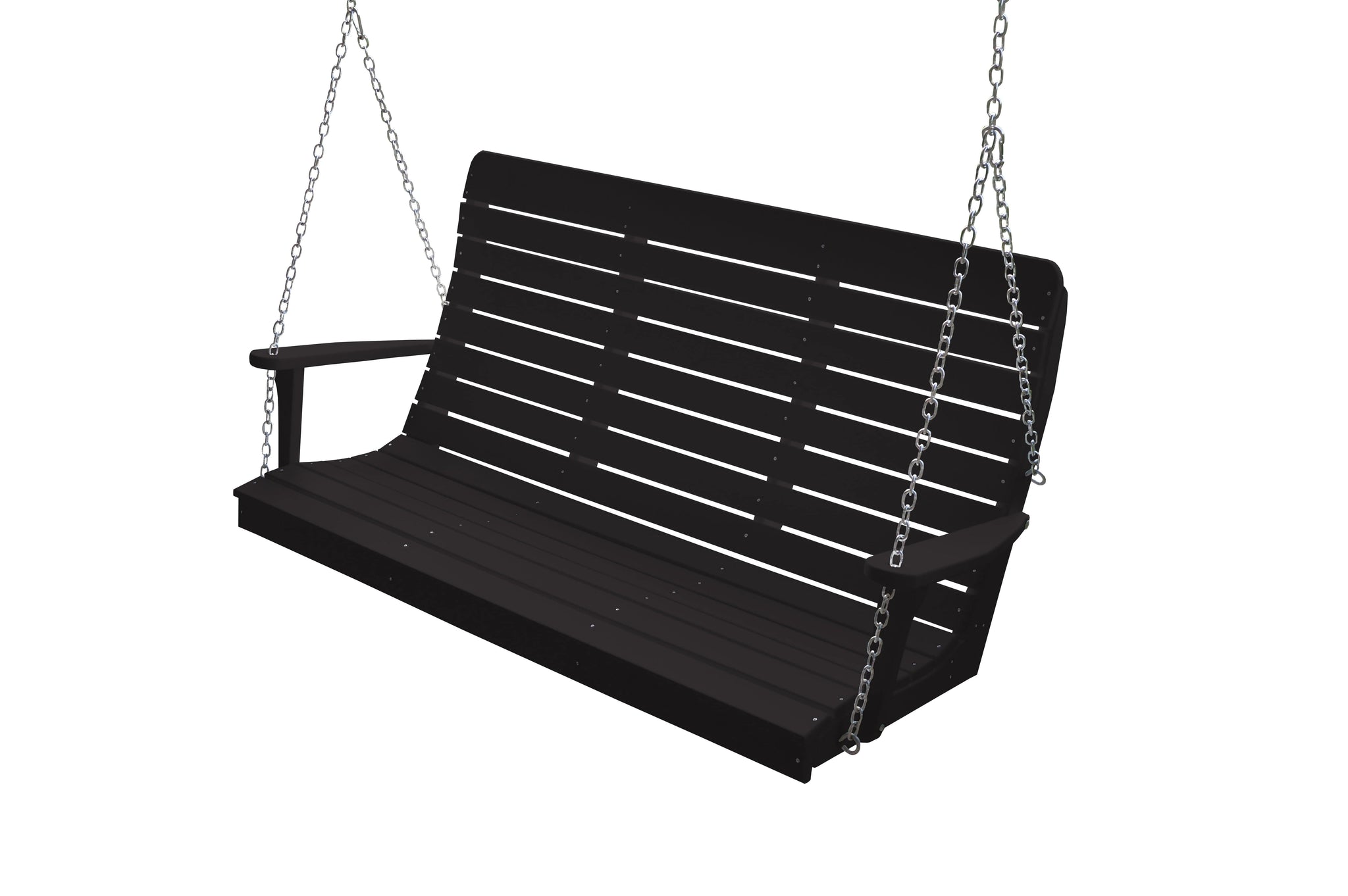 Keystone Amish Co. 4 Foot Salem Composite Poly Porch Swing, Black