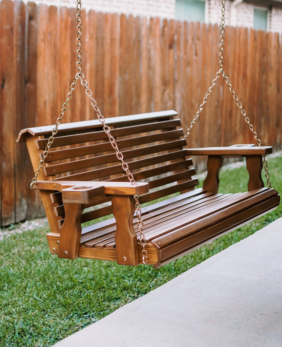 Amish Casual 3 Foot Unfinished Roll Back Porch Swing