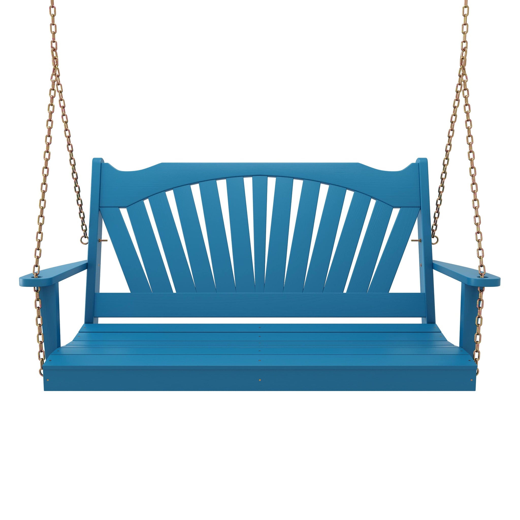 Keystone Amish Co. Sunburst Porch Swing, 5 Foot, Carribean Blue