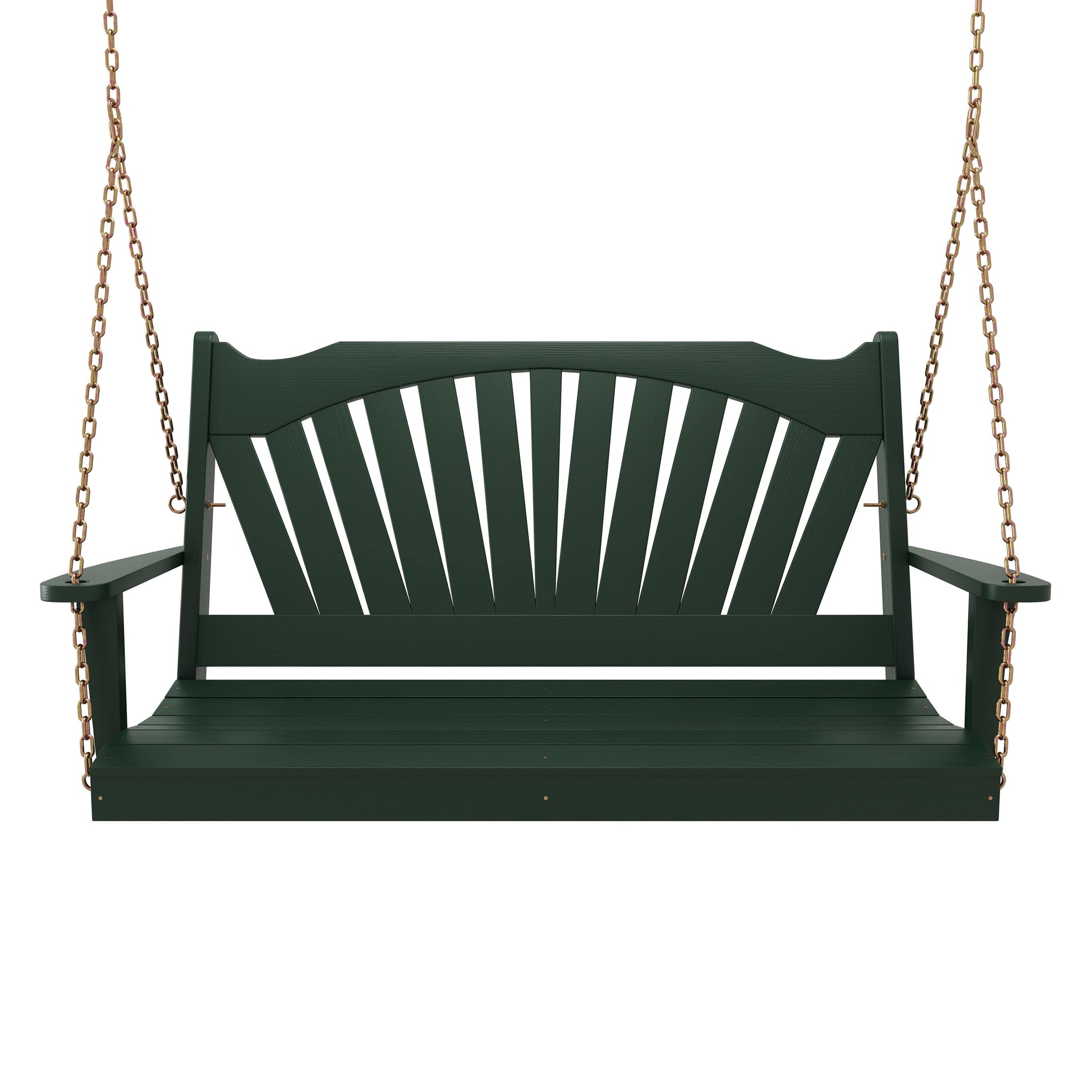 Keystone Amish Co. Sunburst Porch Swing, 6 Foot, Dark Green
