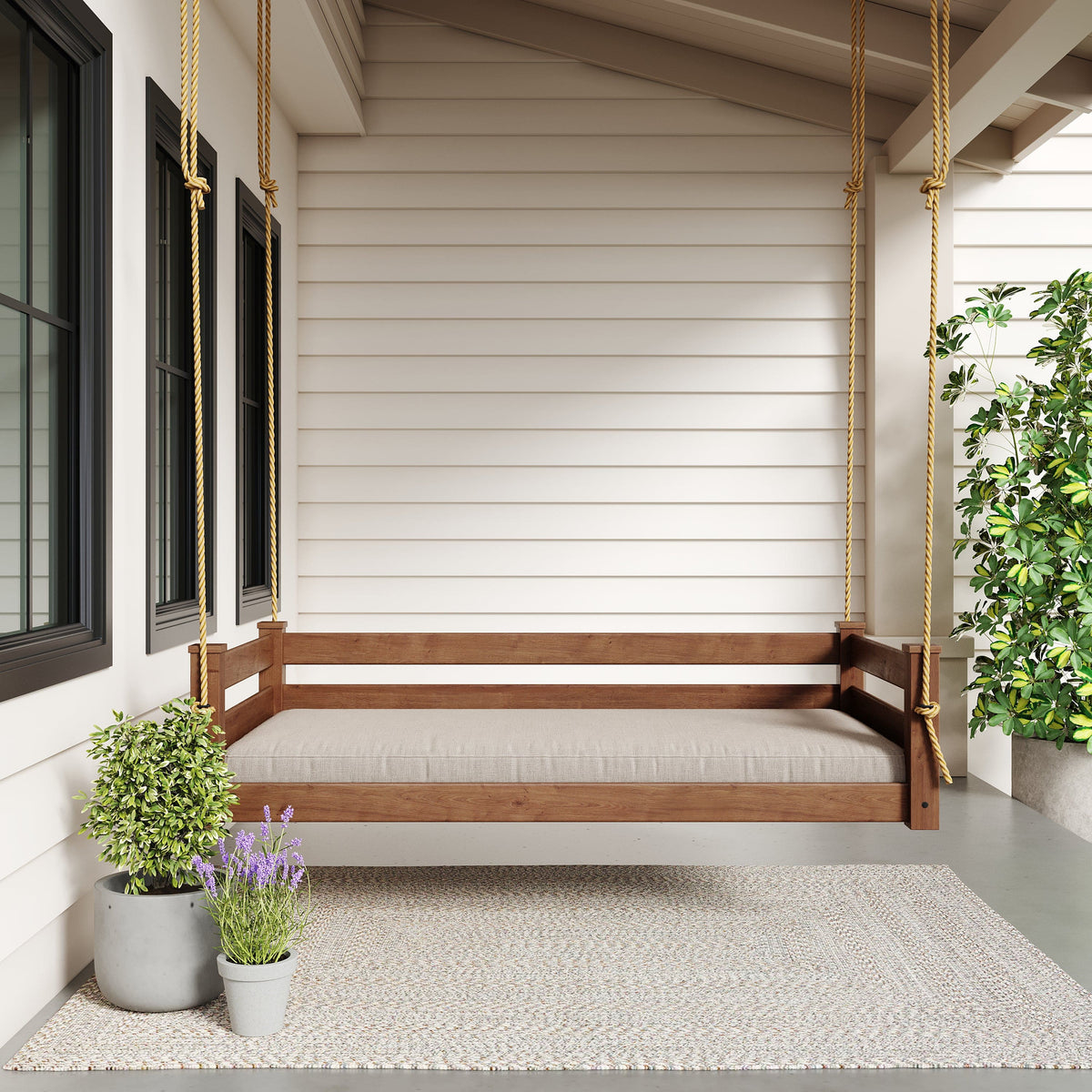 Keystone Amish Co. Columbus Patio Daybed Swing With Ropes – The Porch ...