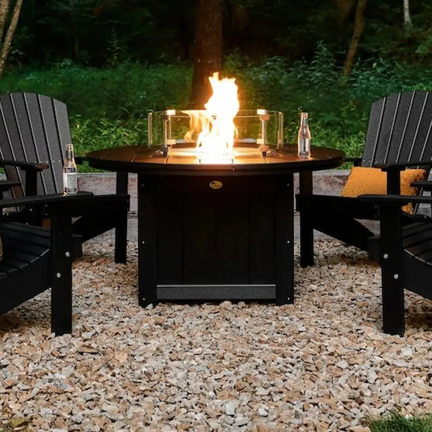 Luxcraft Lumin Poly Lumber Round Gas Fire Pit