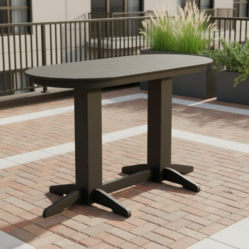 Keystone Amish Co. Poly Lumber Oval Bar-Height Outdoor Dining Table