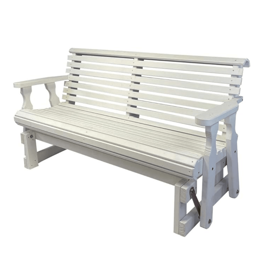 Amish Casual Heavy Duty Roll Back 4 Foot Treated Porch Glider