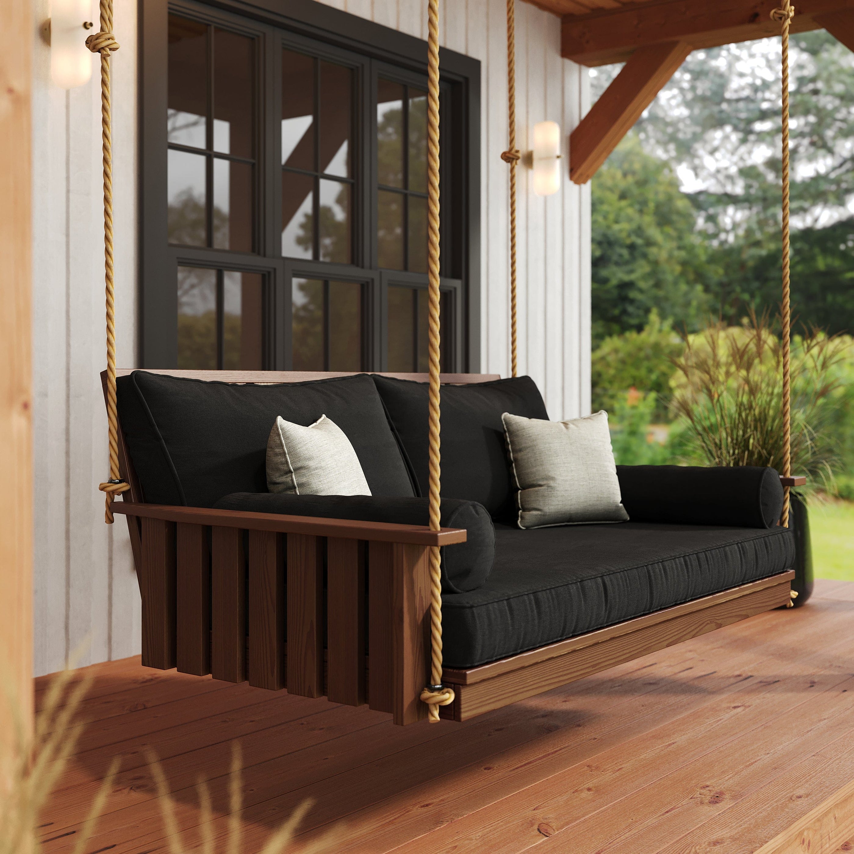 Keystone Amish Co. Twin The Weston Porch Swing Bed, Black Paint