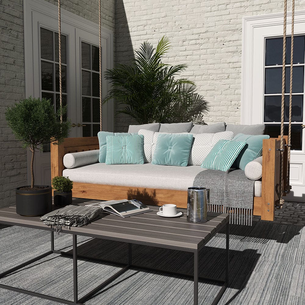 Lone Star Swing Co. The Austin Red Cedar Wooden Daybed Swing