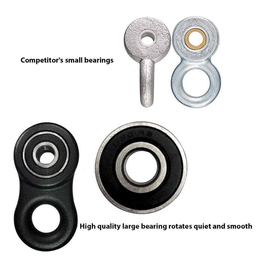 Barn-Shed-Play 2 Hole Heavy Duty Aluminum Black Or Brown Swing Hangers ...