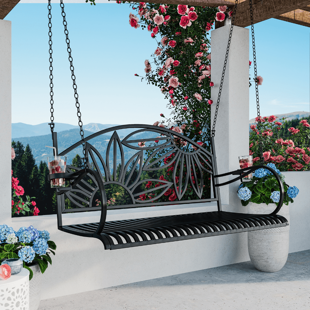Live Casual Mariposa Metal Porch Swing – The Porch Swing Company
