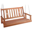 Beecham Swing Co. Diamond Back Made In USA Oak Porch Swing