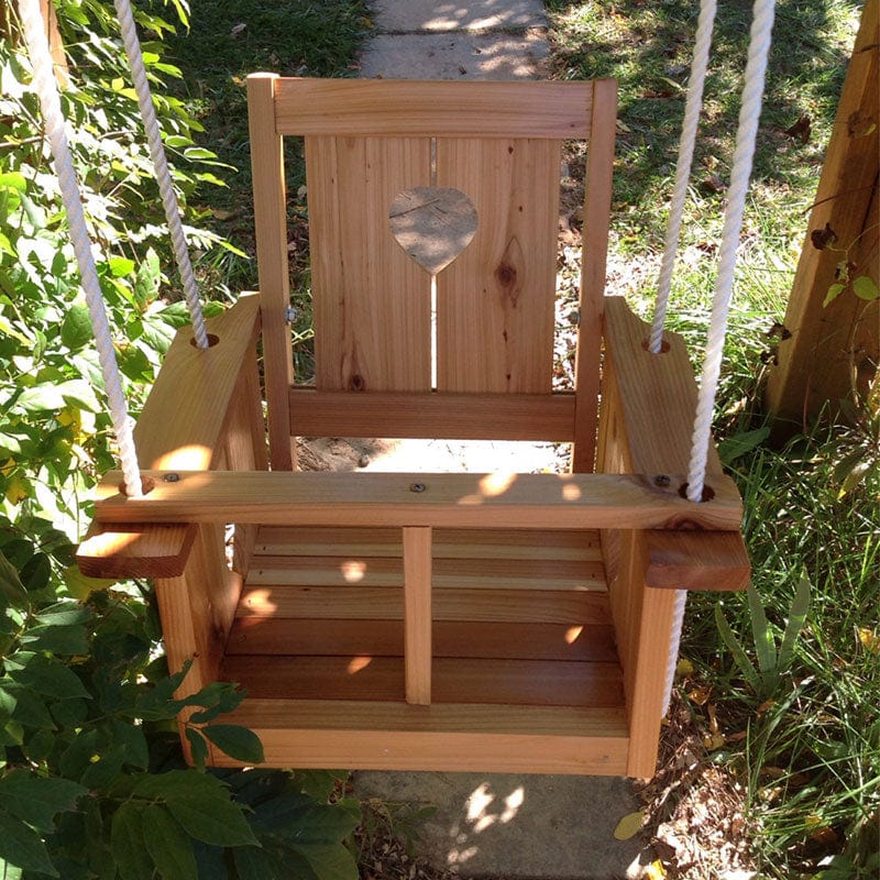 Child Swing Company Heart Kiddie Outdoor Cedar Baby Swing – The Porch ...