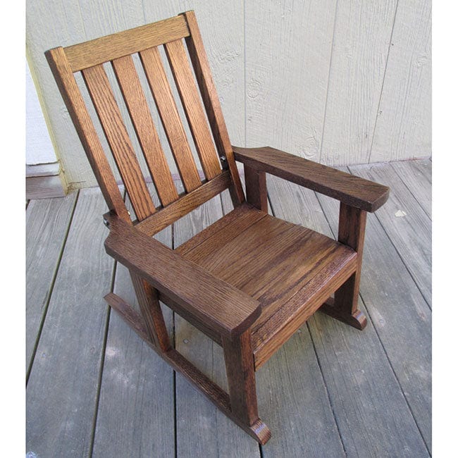 Child Swing Company Mission Stained Oak Rocker For Kids – The Porch ...