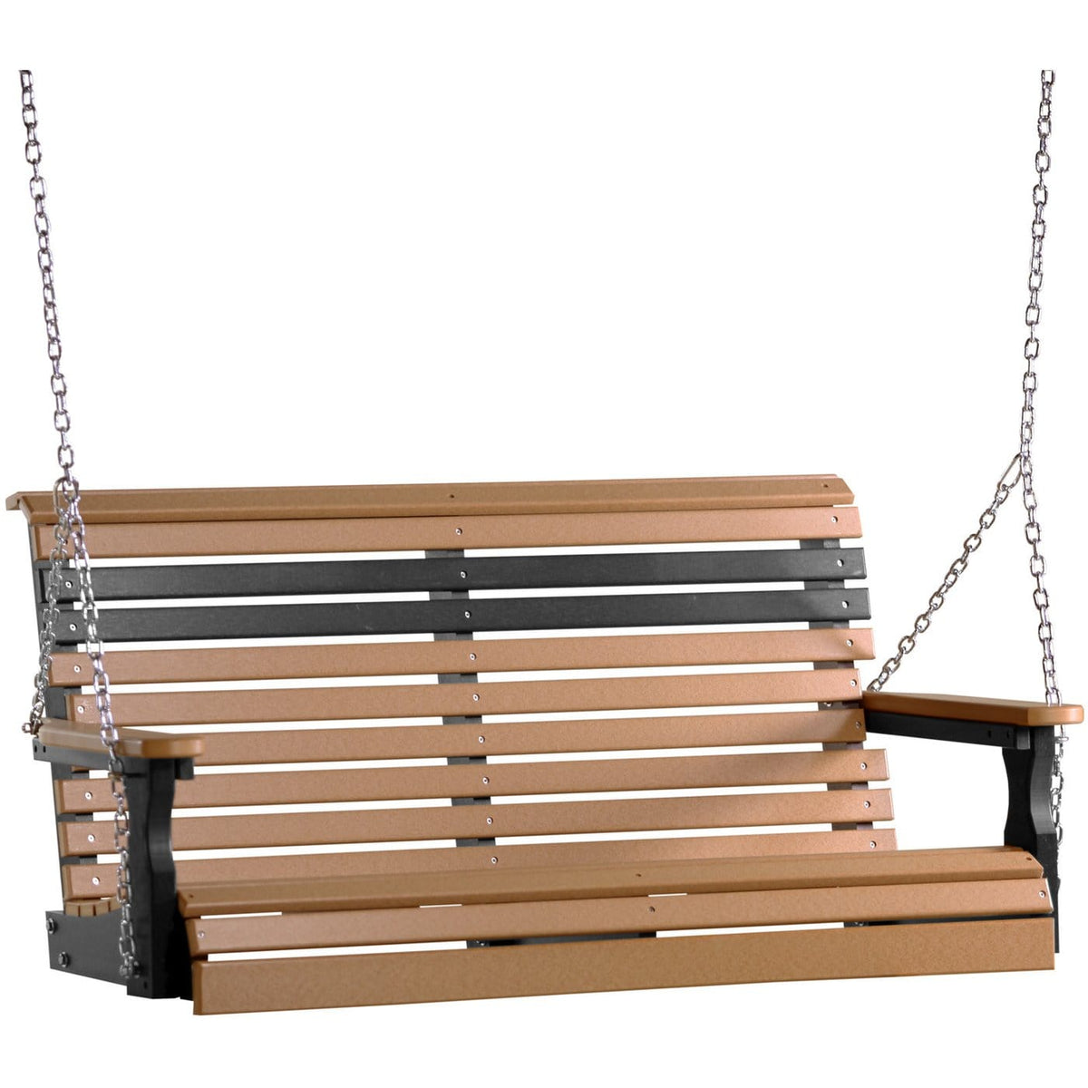 LuxCraft Rollback Resin Poly 4ft Rollback Porch Swing