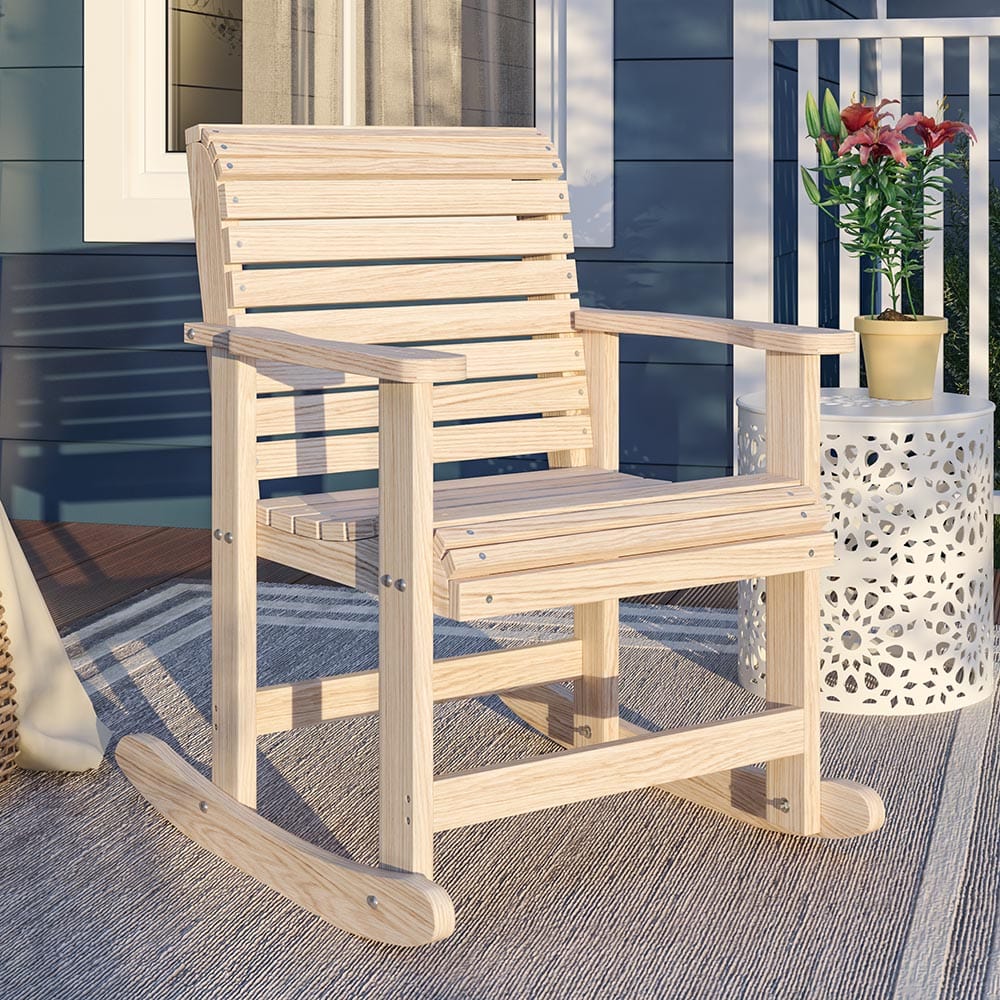 LA Swings Roll Back Cypress Porch Rocker Comfortable – The Porch Swing ...