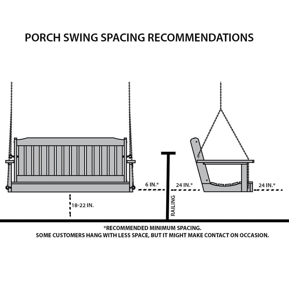 TMP Outdoor Furniture Colonial Wooden Cedar Well Made Swing